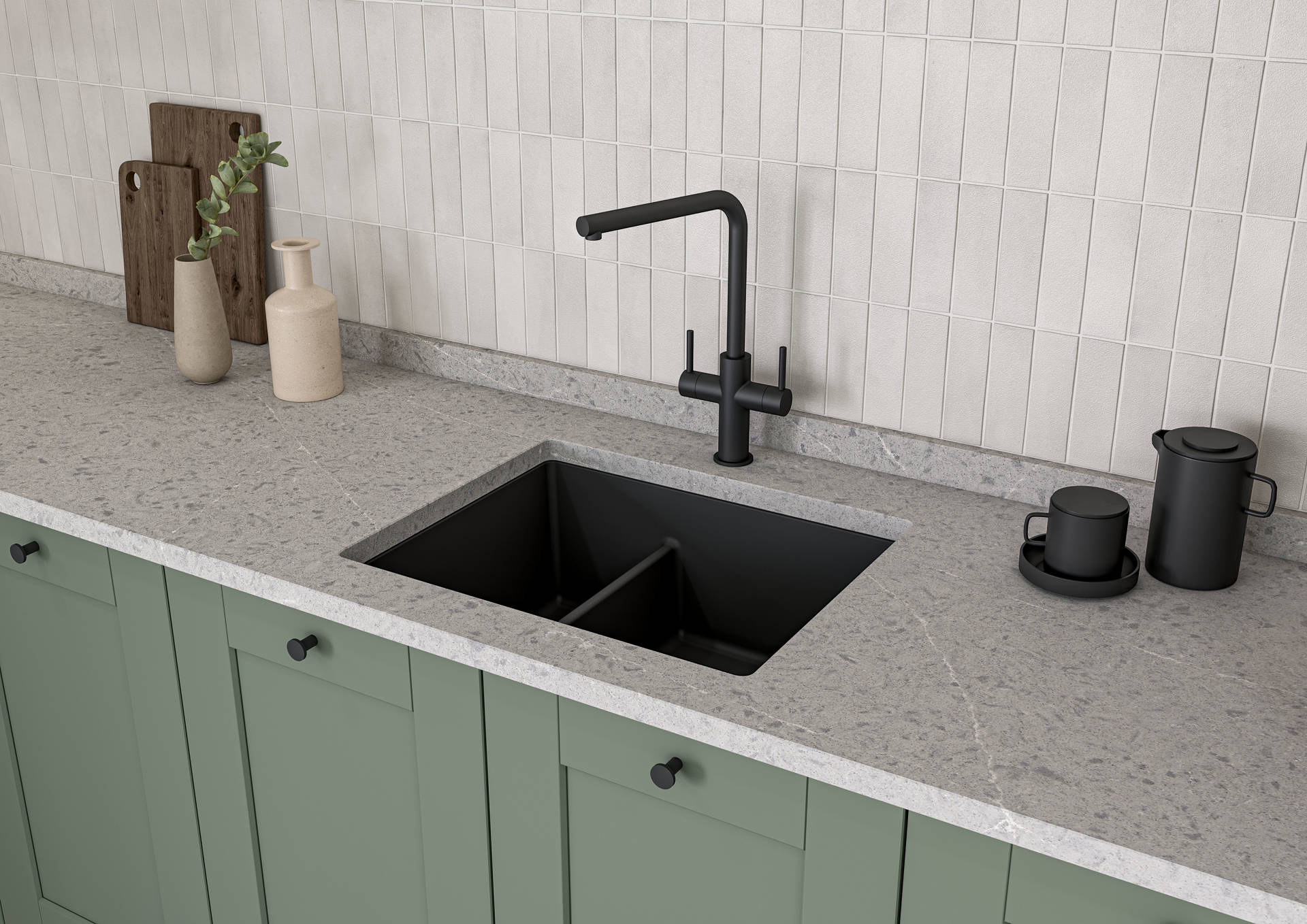 Woodgrain Striped Dark Oak and Reed Green